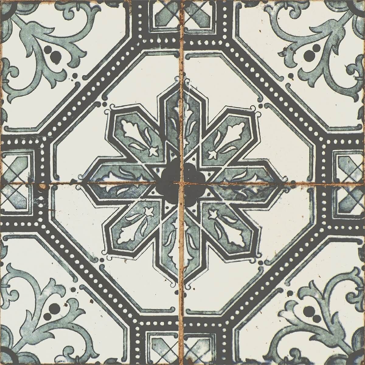 Amaya Beige Matt Patterned Porcelain Tile (200x200mm) | Go Tiles