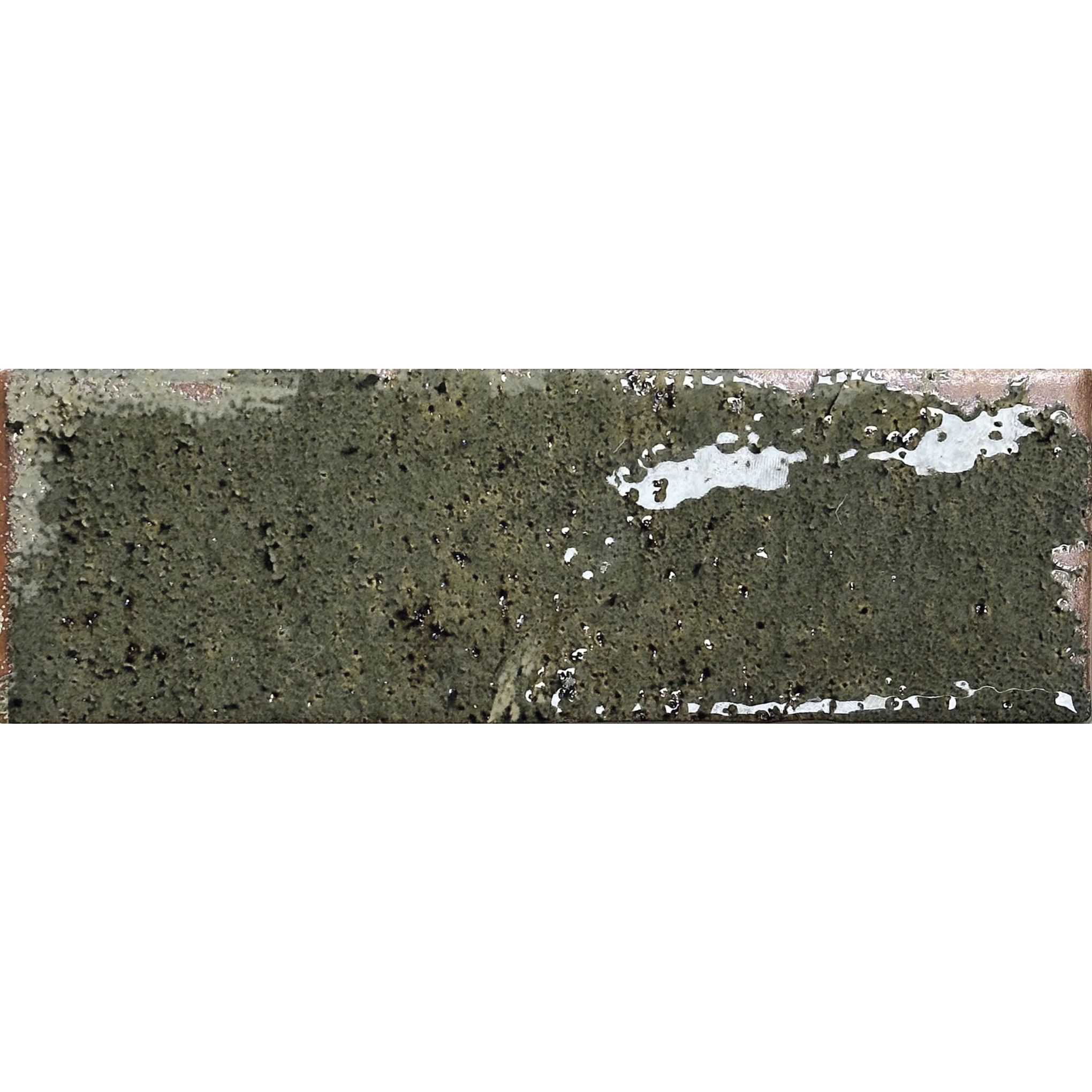 Marco Rustic Green Porcelain Brick Tile (200x65mm) | Go Tiles