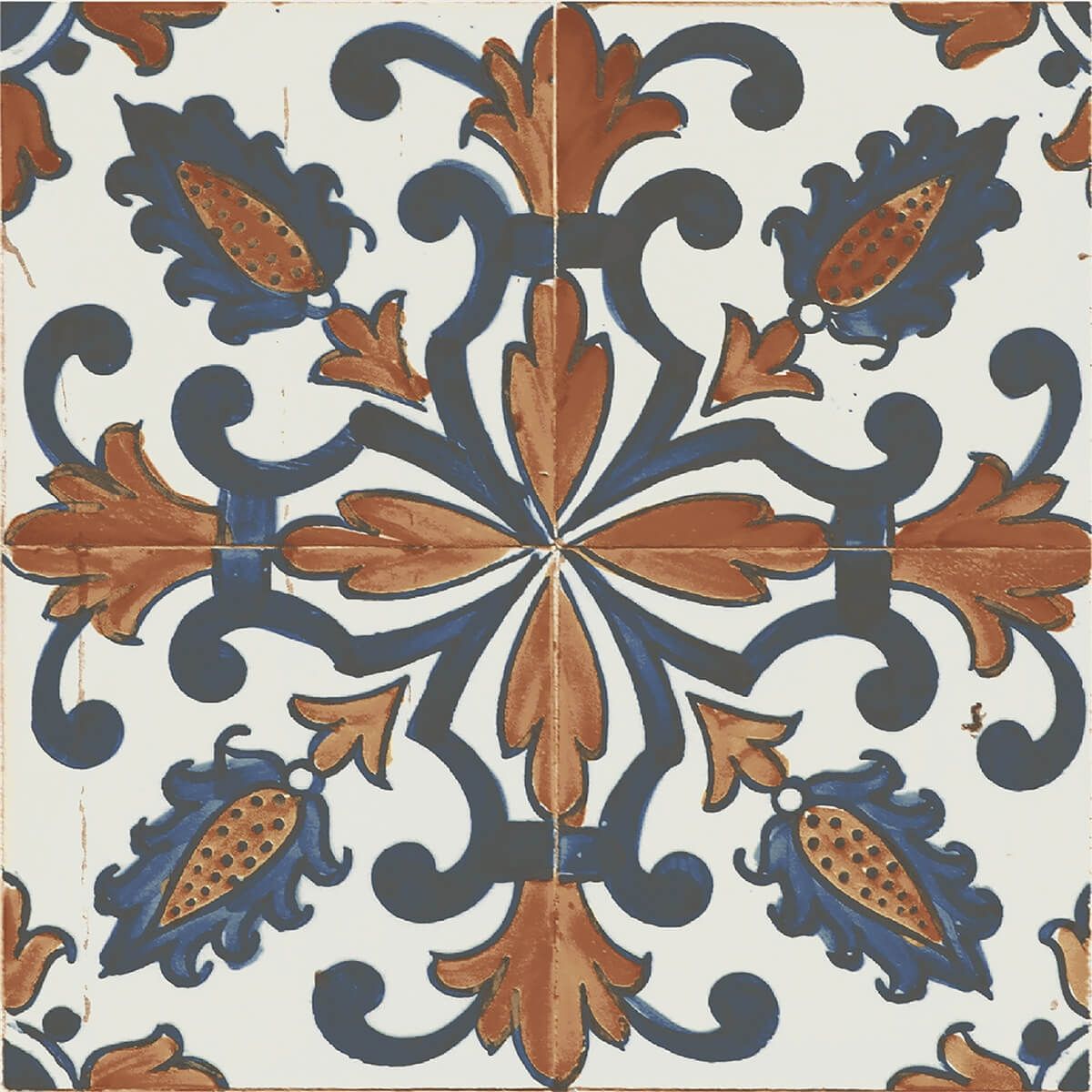 Amaya Beige Matt Patterned Porcelain Tile (200x200mm) | Go Tiles