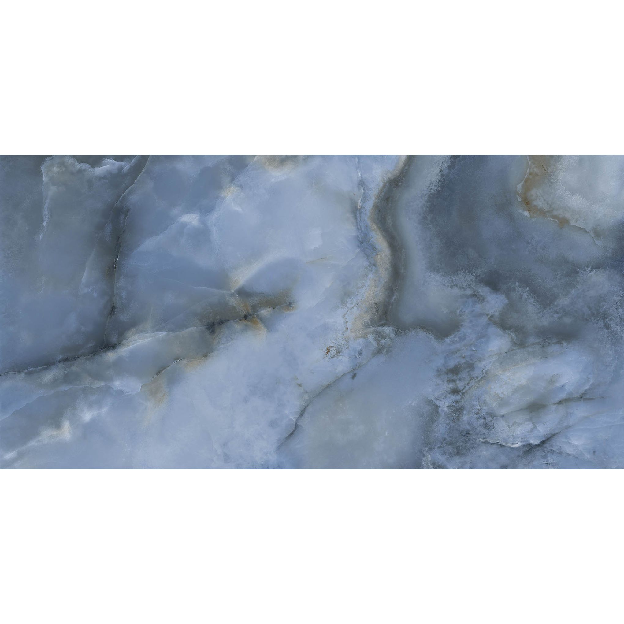 Alaska Blue Onyx Marble Super Porcelain Tile (600x1200mm) | Go Tiles