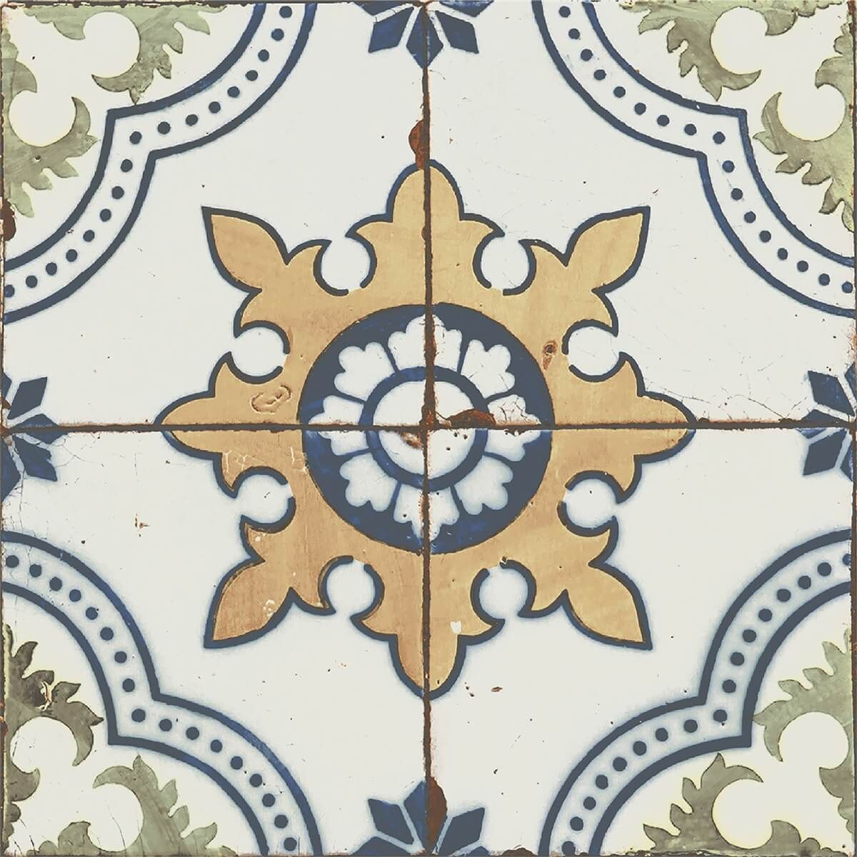 Amaya Beige Matt Patterned Porcelain Tile (200x200mm) | Go Tiles