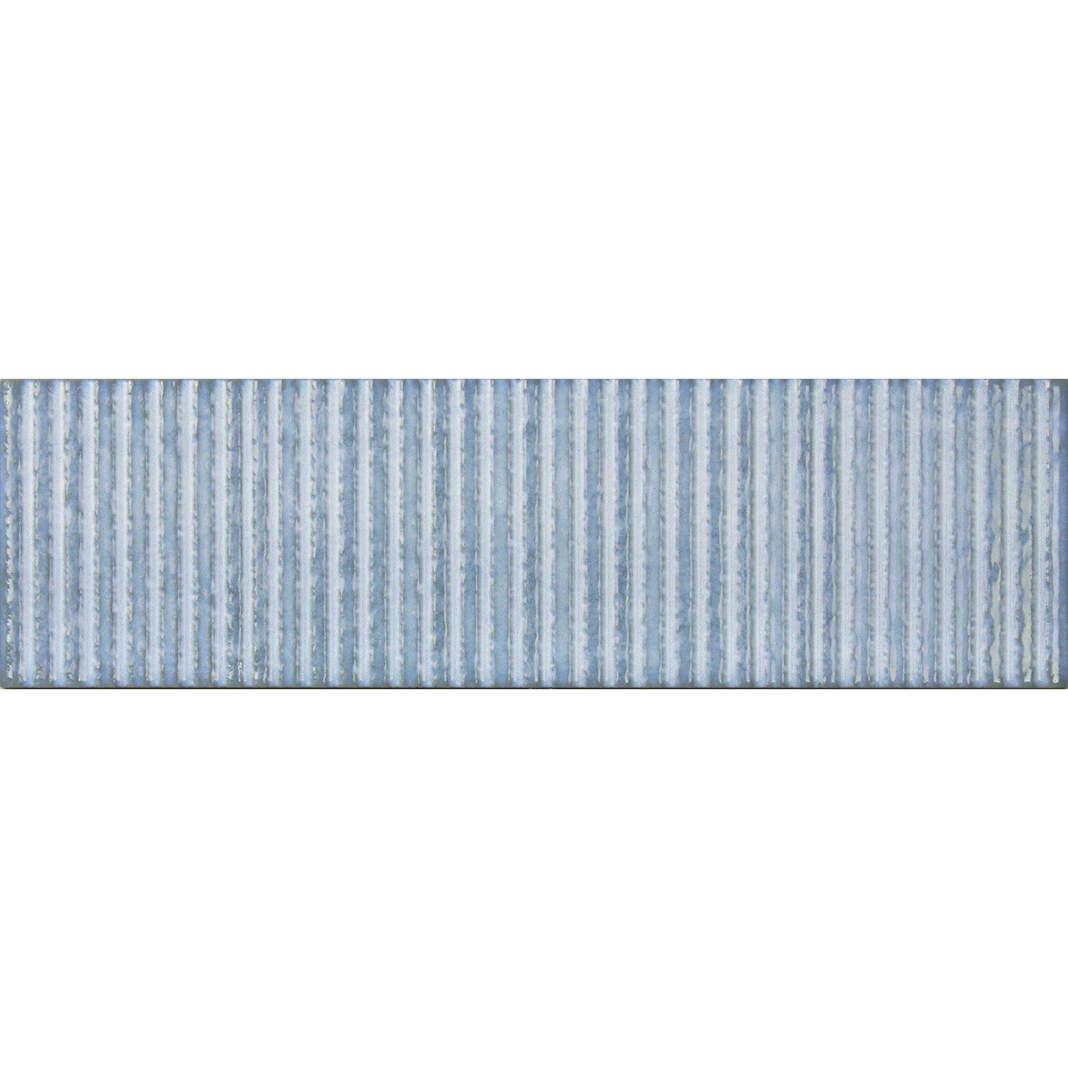 Cheri Aqua Textured Ceramic Brick Tile (300x75mm) | Go Tiles