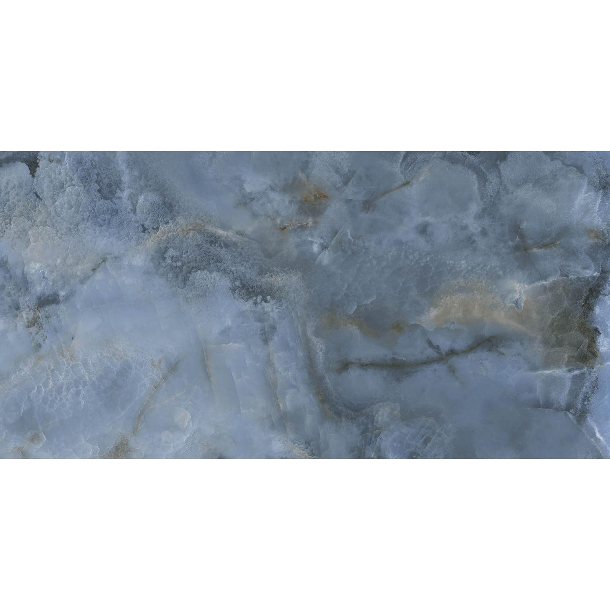 Alaska Blue Onyx Marble Super Porcelain Tile (600x1200mm) | Go Tiles