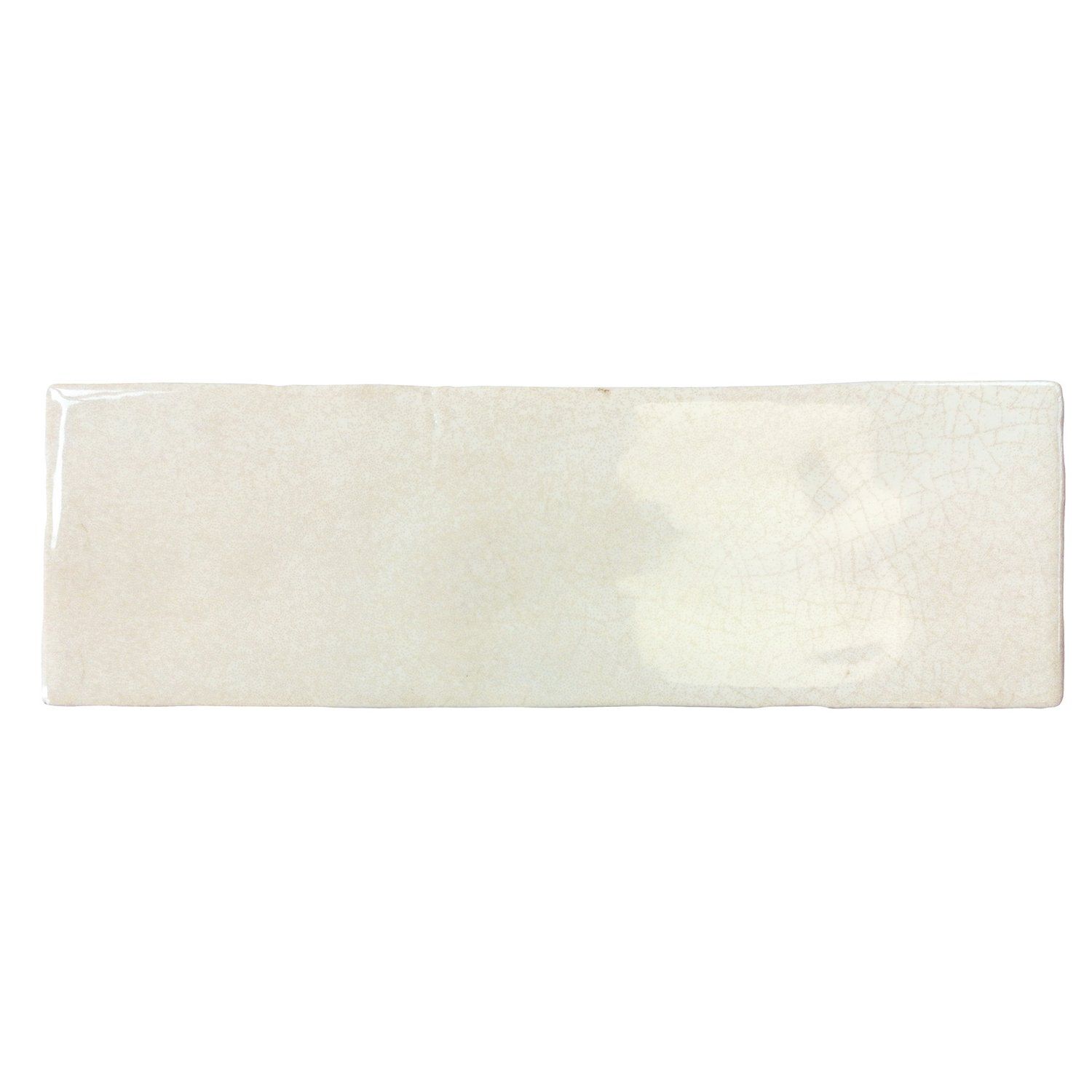 Bellever Soft White Crackle Glaze Porcelain Brick Tile (200x65mm) | Go ...