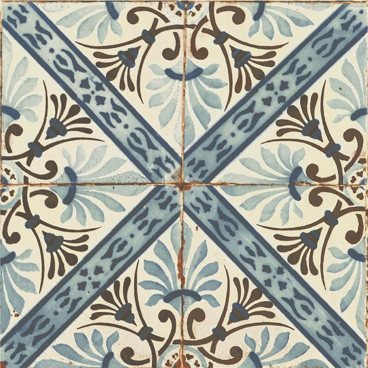 Amaya Beige Matt Patterned Porcelain Tile (200x200mm) | Go Tiles