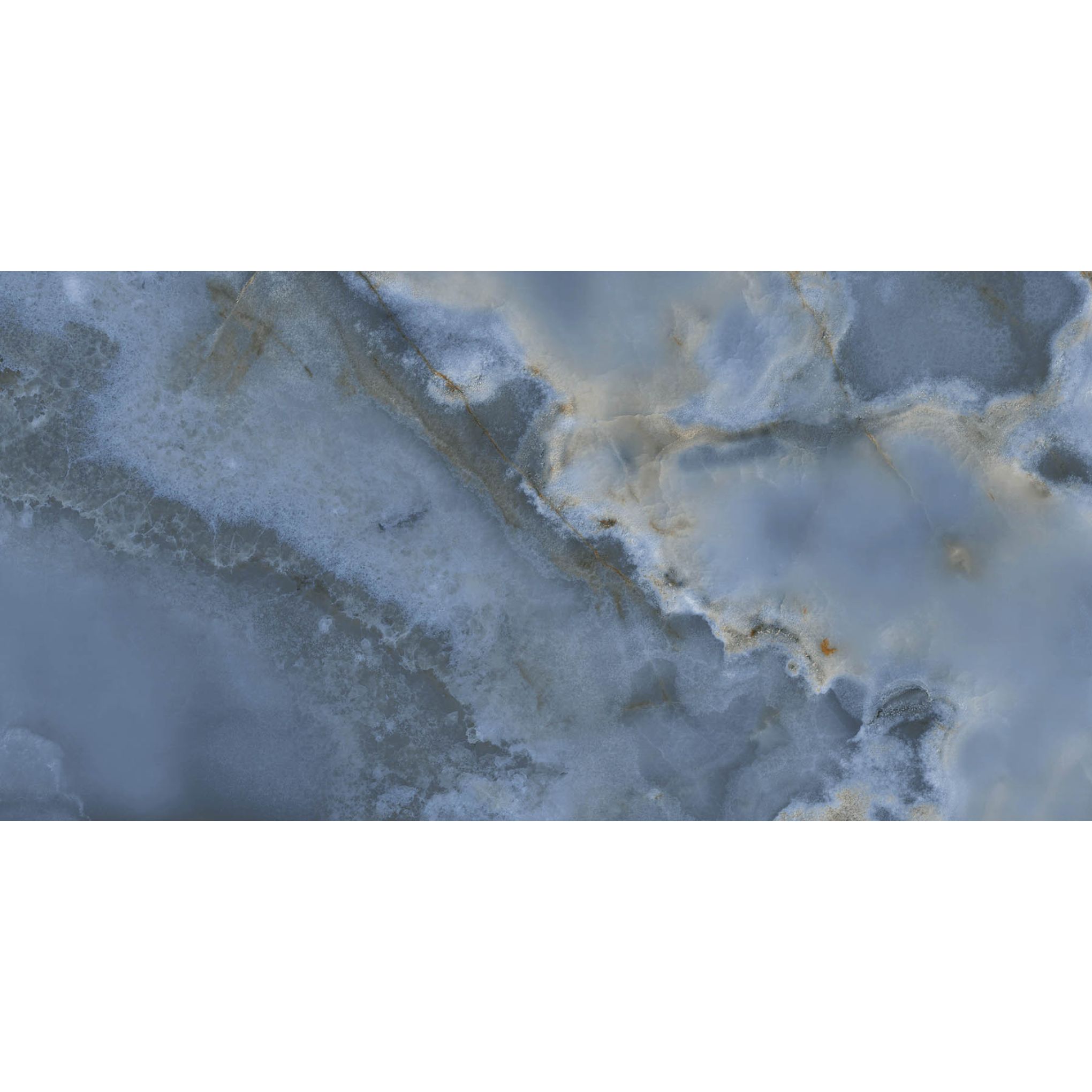 Alaska Blue Onyx Marble Super Porcelain Tile (600x1200mm) | Go Tiles
