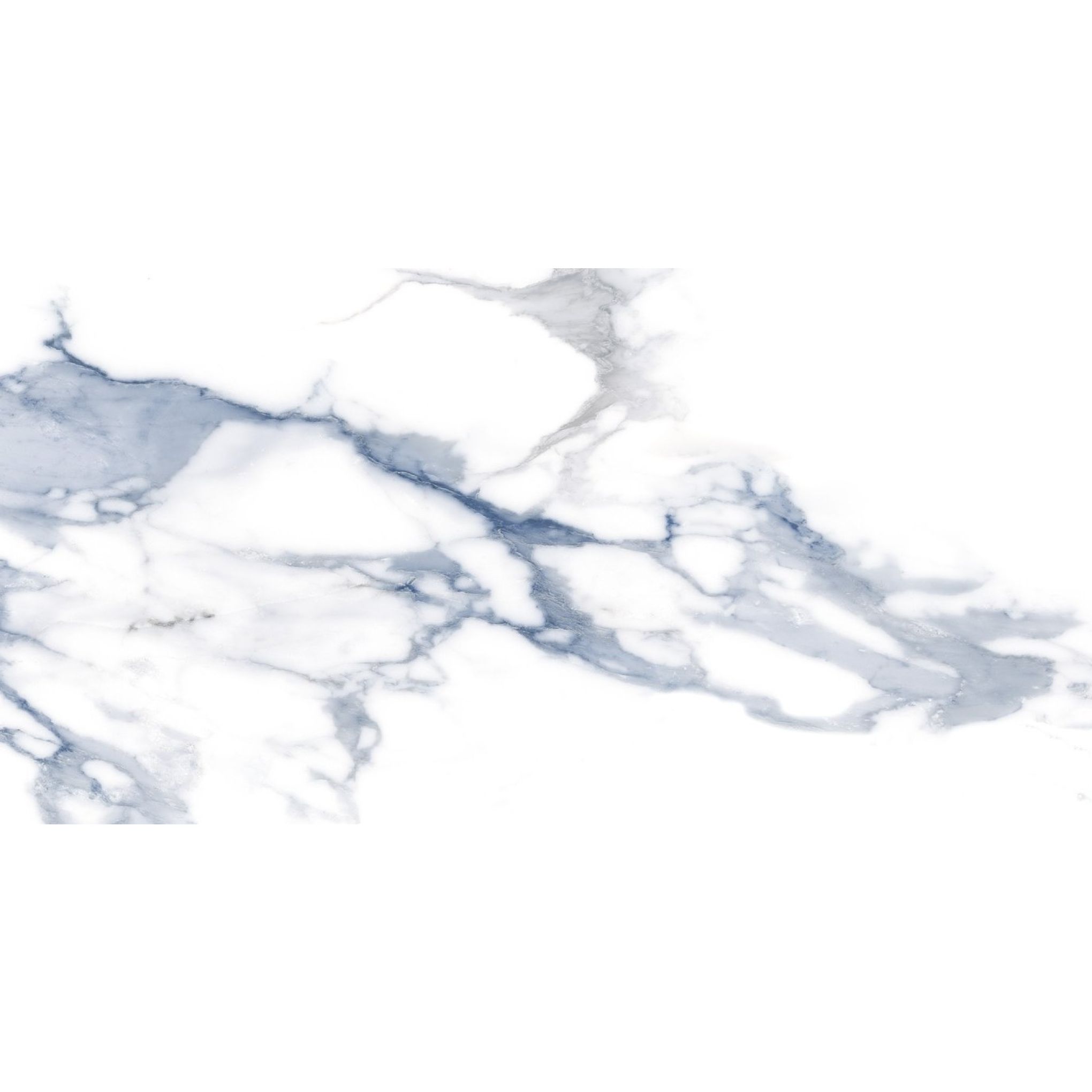 Salento Blue Gloss Marble Porcelain Tile (600x300mm) | Go Tiles