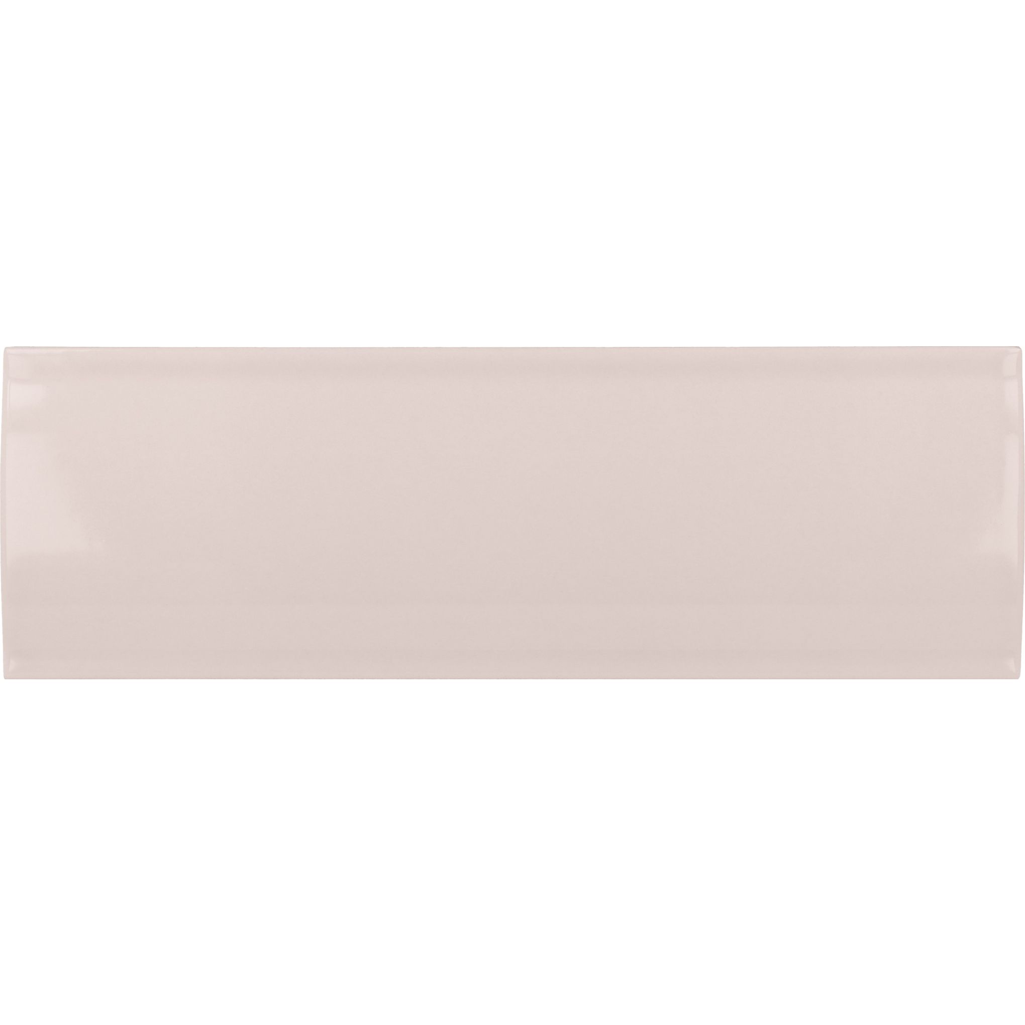 Vienna Convex Fair Pink Ceramic Brick Tile (200x65mm) | Go Tiles