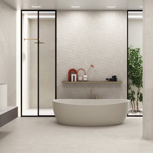 Indus Cream Stone Porcelain Tile (1000x1000mm) | Go Tiles