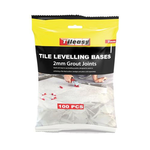 Tileasy 2mm Tile Levelling Bases - Pack Of 100 | Tiling Tools & Spacers