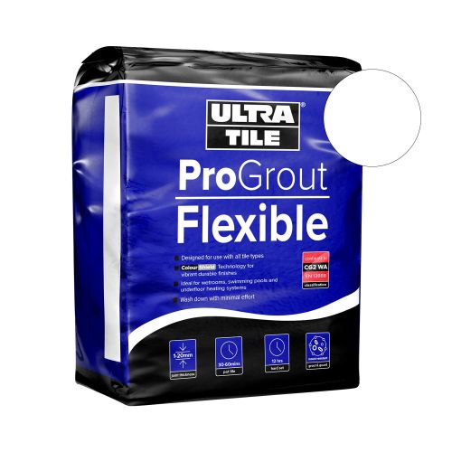 UltraTile ProGrout Flexible White Grout | Tile Grout & Adhesive