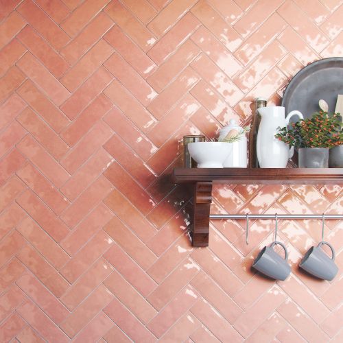 Norway Pink Porcelain Brick Tile (200x65mm) | Go Tiles