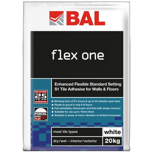 BAL Flex One Tile Adhesive - 20kg | Tile Adhesive & Grout