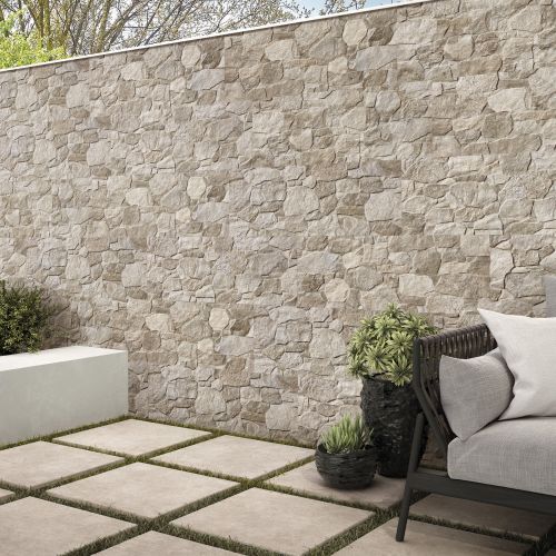 Taurus Beige Textured Stone Porcelain Tile (890x320mm) | Go Tiles