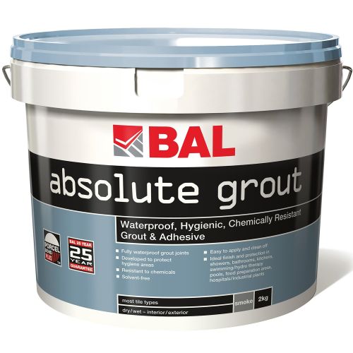 BAL Absolute Epoxy Grout - Smoke 2kg | Tile Grout & Adhesive