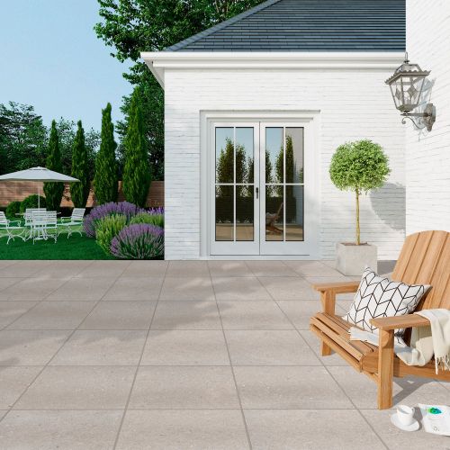Frid Grey Outdoor Porcelain Tile (600x600mm) | Go Tiles