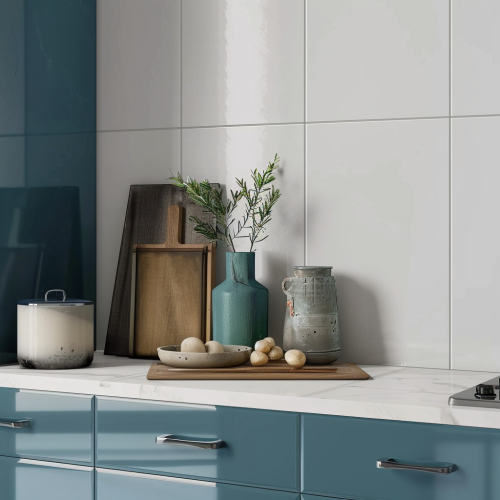 Blanco White Gloss Ceramic Tile (600x300mm) | Go Tiles
