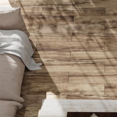 Colon Beige Wood Effect Porcelain Tile (1200x200mm) | Go Tiles