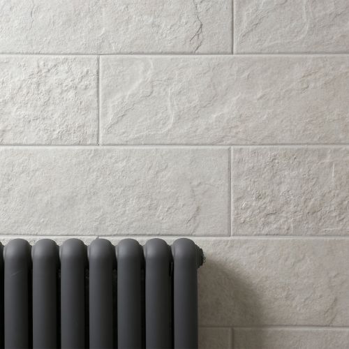 Siena White Stone Ceramic Tile (600x200mm) | GoTiles