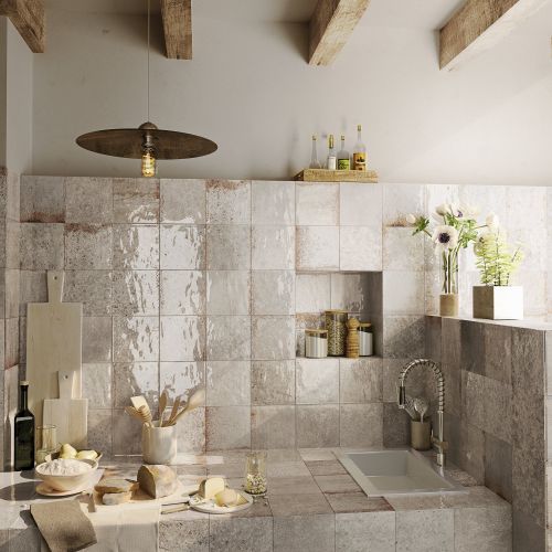 Benedict Grey Porcelain Tile (150x150mm) | Go Tiles