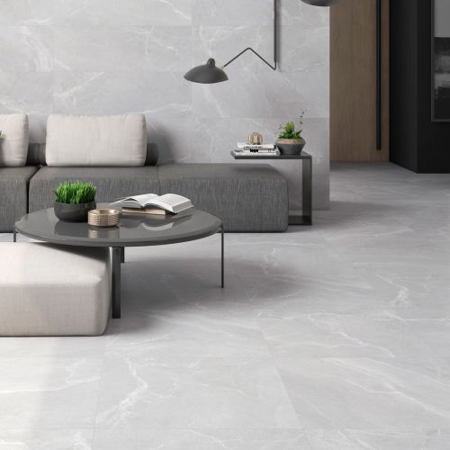 Bowman Grey Stone Porcelain Tile (900x900mm) | Go Tiles