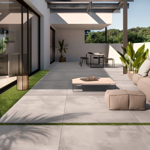 Grove Pearl Grey Outdoor Concrete Effect Porcelain Tile | Cheap Tiles ...